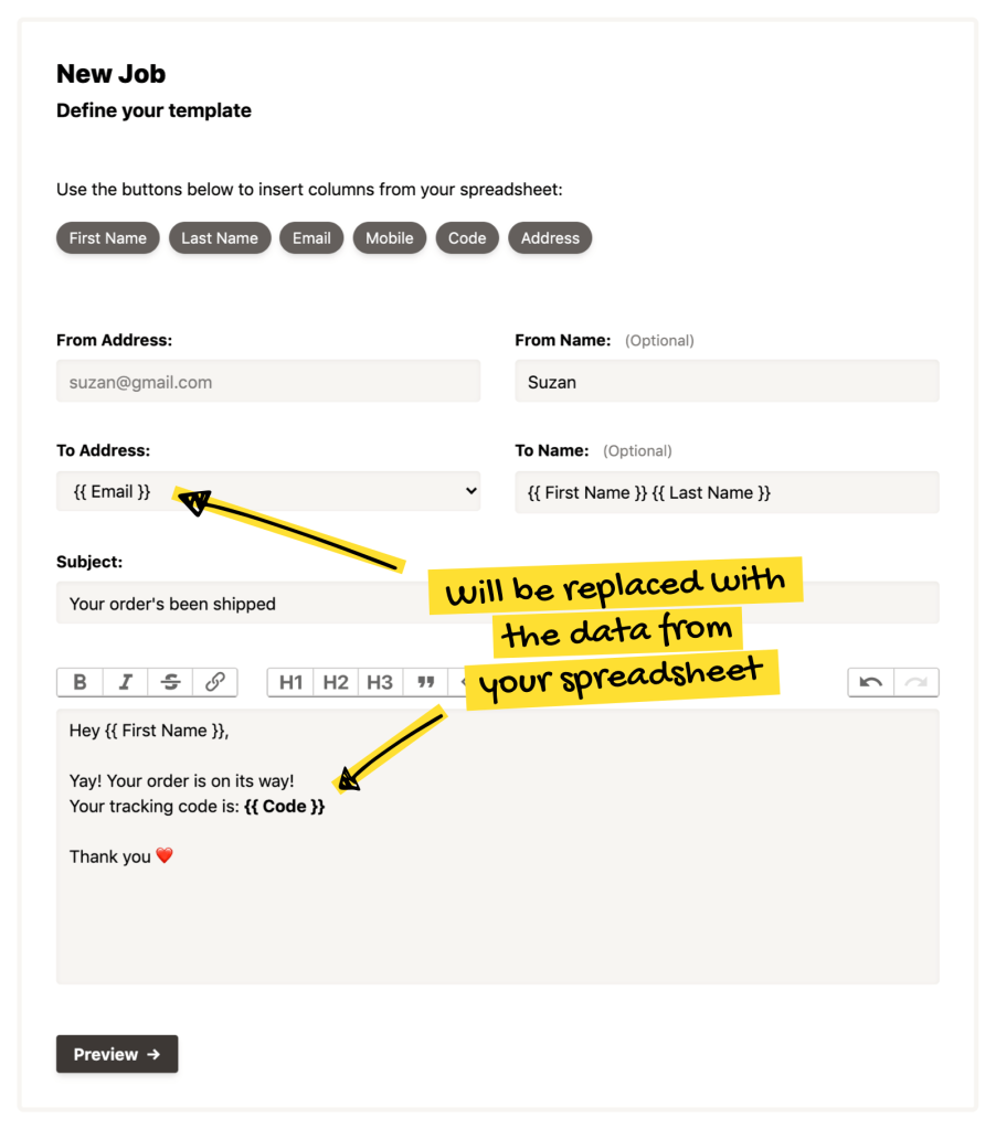 PostSheet – No-code email and SMS service